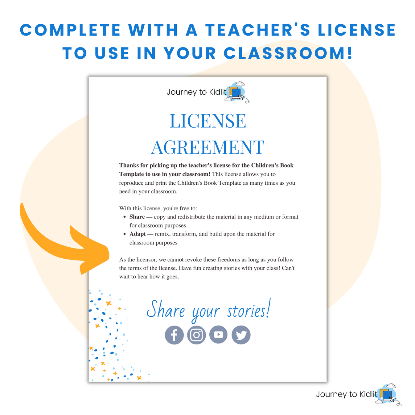 Children's Book Template with Teacher License available for classroom ...