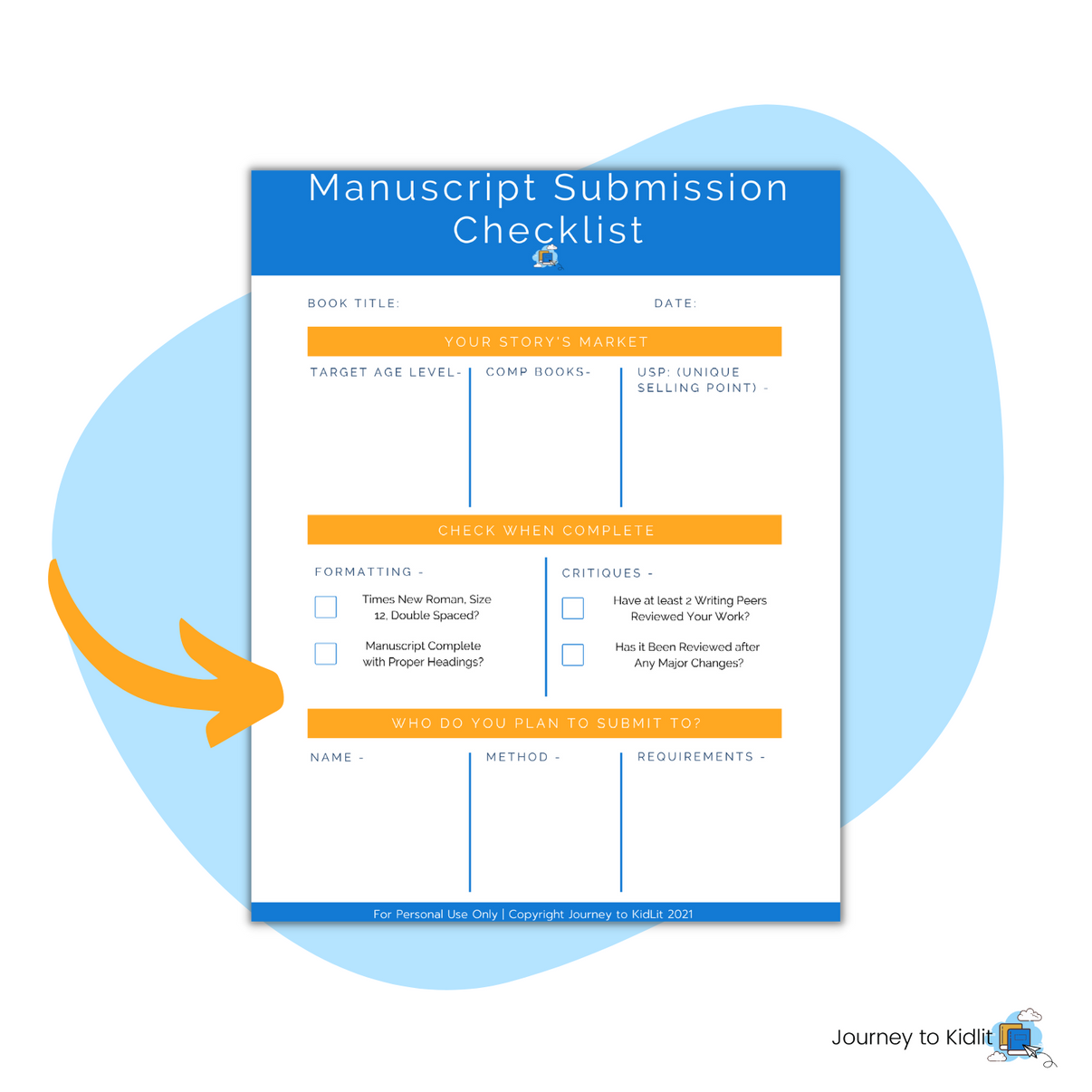 Manuscript Submission Checklist – Journey to Kidlit