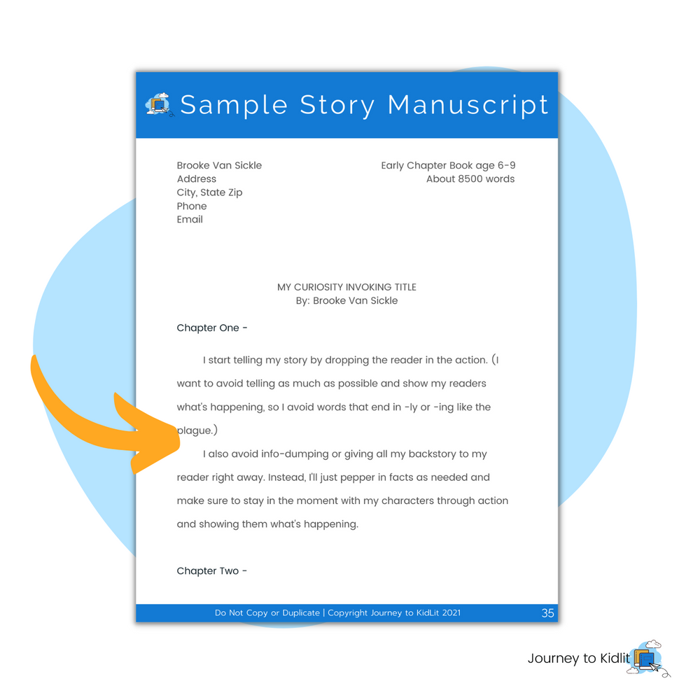 Sample Story Manuscript for Children's Book Writers – Journey to Kidlit